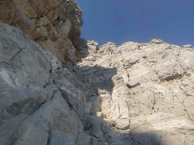 Steep Scree Gully 40min from Summit as Key Point - Fotos [hikr.org]